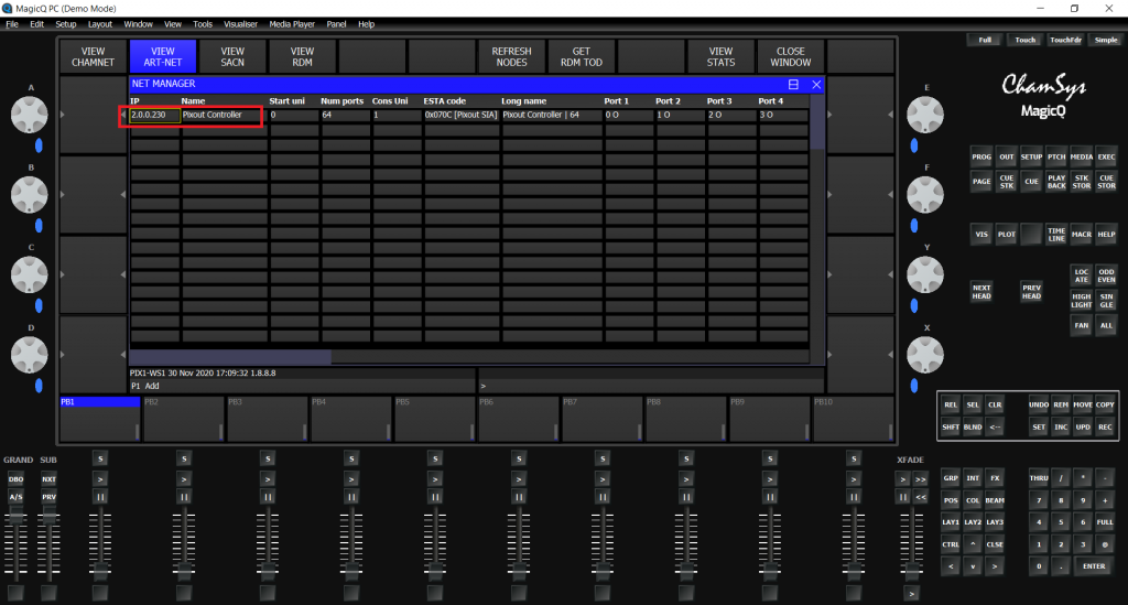 How to grab ArtNet DMX from MagicQ to Pixout ArtNet DMX recorder ...